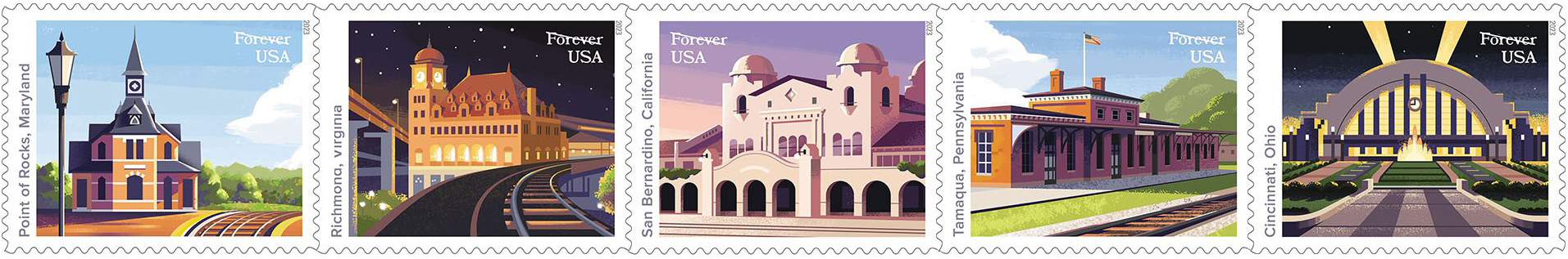 U.S. Postal Service Spotlights Historic Stations in New Stamp Series ...